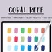 CORAL REEF PROCREATE Color Palette + Hex Color Codes - Orange, Purple ...