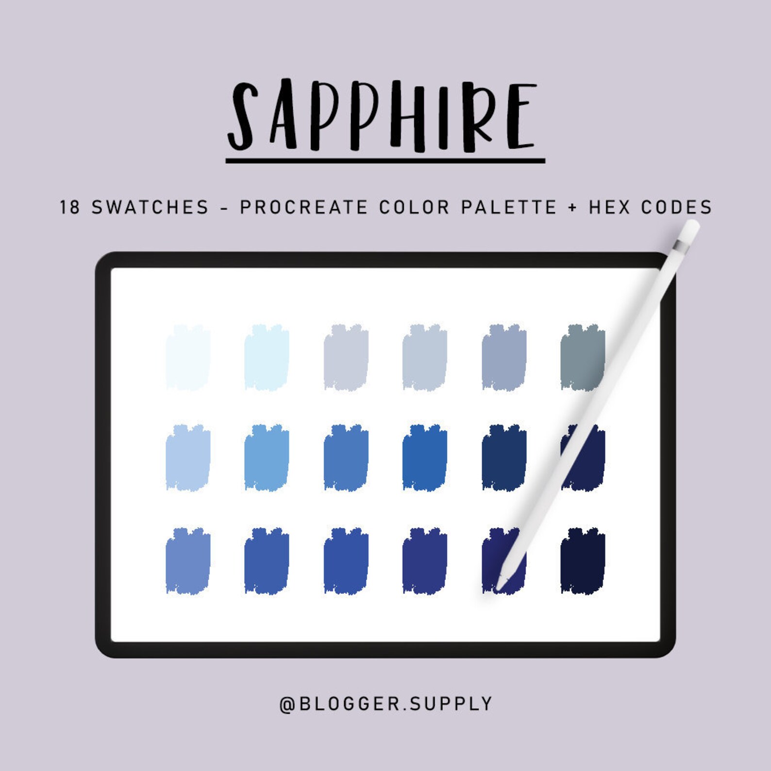 SAPPHIRE PROCREATE Color Palette + Hex Color Codes - Blue for iPad ... SAPPHIRE PROCREATE Color Palette + Hex Color Codes - Blue for iPad ...