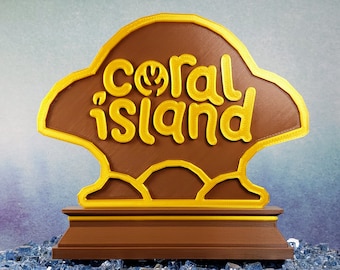 Coral Island Logo 5.5 Inches 3D Printed - Etsy