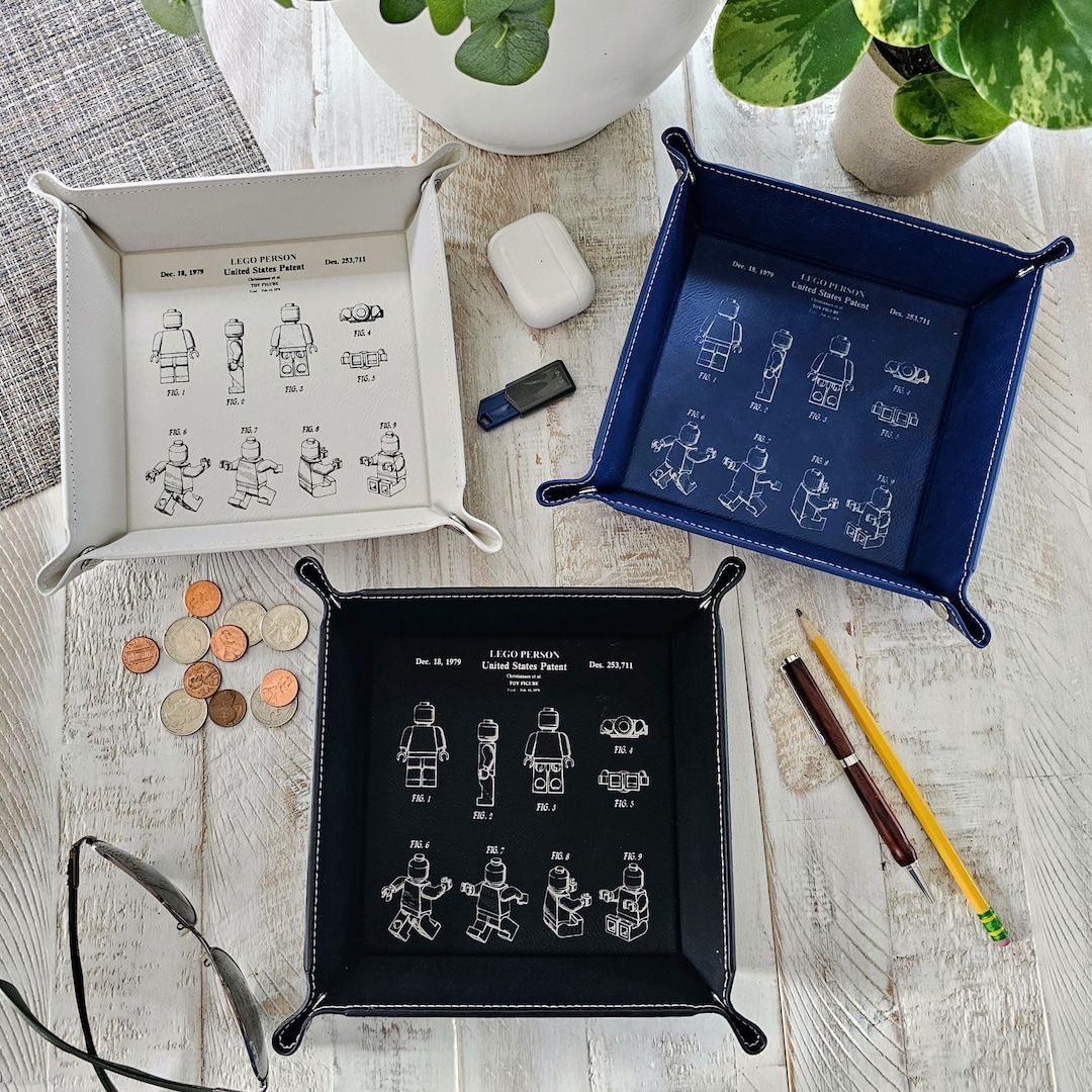 LEGO® Minifigure Original Patent Drawing Valet Tray, Dice Tray Laser ...
