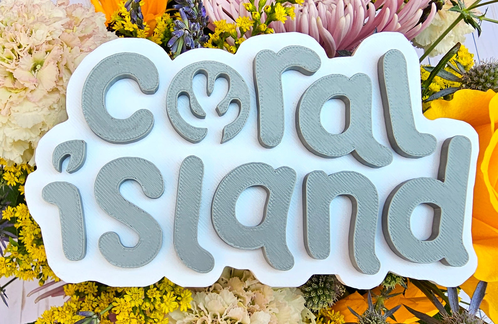 Coral Island Logo 5.5 Inches 3D Printed - Etsy