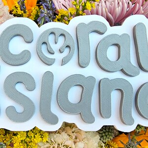 Coral Island Logo - 5.5 Inches (3D Printed) - Etsy