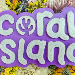 Coral Island Logo - 5.5 Inches (3D Printed) - Etsy