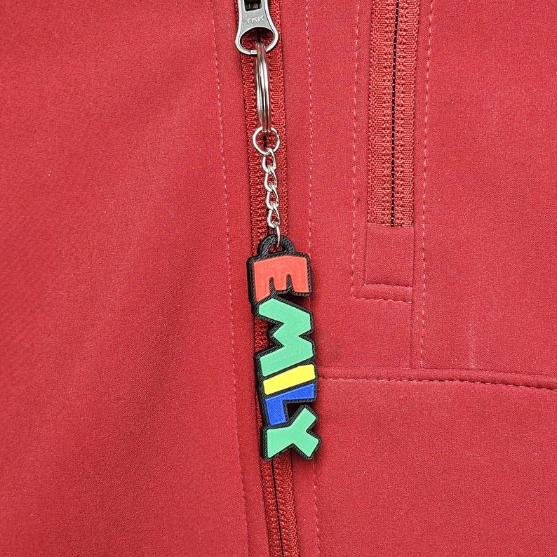 Personalized Name Keychain! 3D Printed Custom Mario-inspired Retro ...