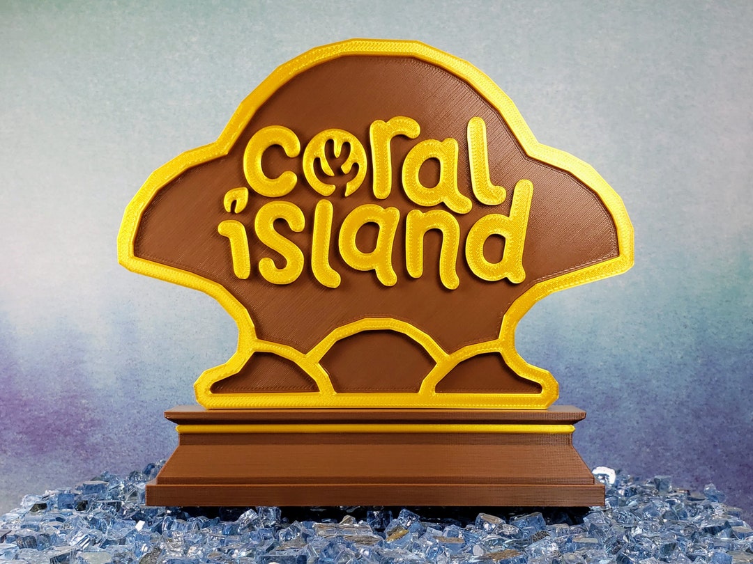 Coral Island Sign 5.5 Inches 3D Printed - Etsy UK