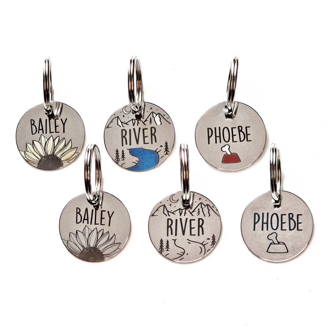 Laser Color! Dog Tag Dog Collar Tag Personalized Cat Tag Custom Cat ...