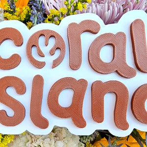 Coral Island Logo - 5.5 Inches (3D Printed) - Etsy