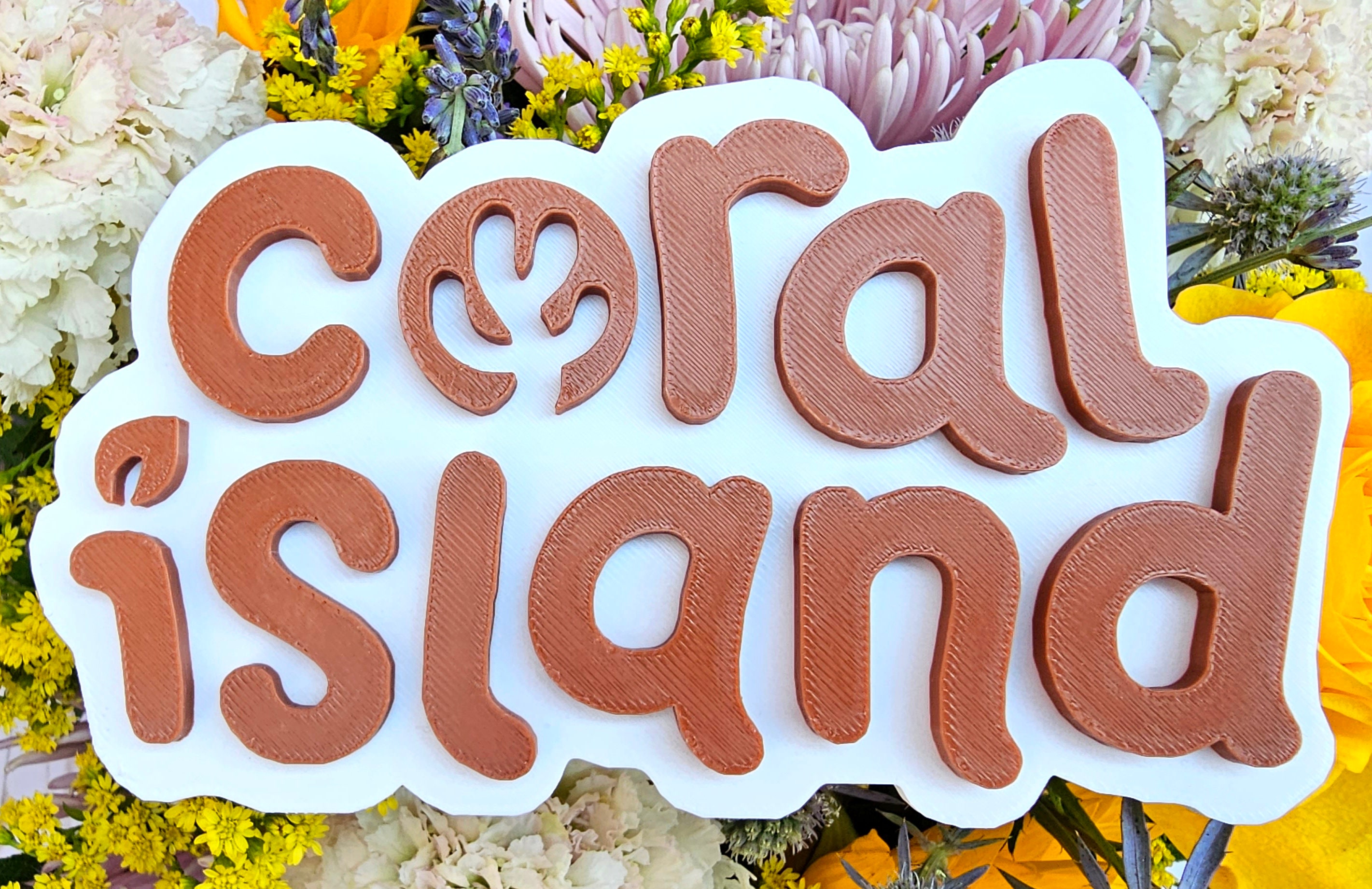 Coral Island Logo 5.5 Inches 3D Printed - Etsy