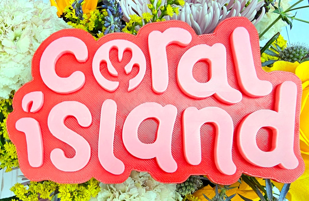 Coral Island Logo - 5.5 Inches (3D Printed) - Etsy