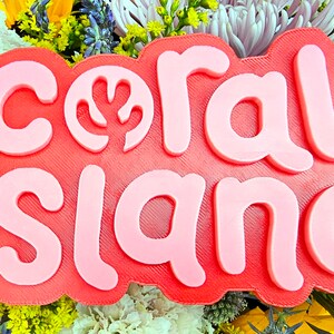 Coral Island Logo - 5.5 Inches (3D Printed) - Etsy