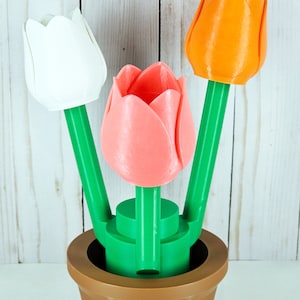 Giant Building Block Flowers, Life-size Brick Blooms With 3 Flowers ...