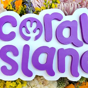 Coral Island Logo - 5.5 Inches (3D Printed) - Etsy