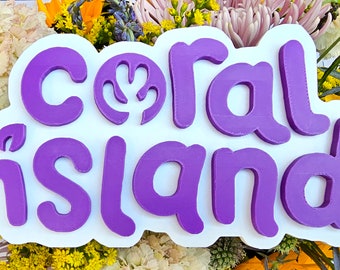 Coral Island Logo 5.5 Inches 3D Printed - Etsy