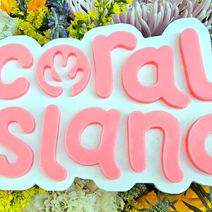 Coral Island Logo - 5.5 Inches (3D Printed) - Etsy