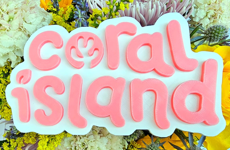 Coral Island Logo 5.5 Inches 3D Printed - Etsy