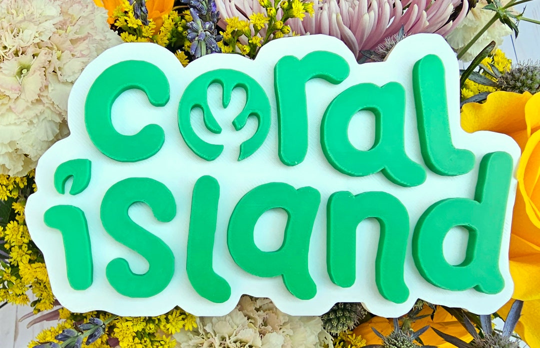 Coral Island Logo - 5.5 Inches (3D Printed) - Etsy