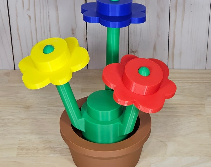 Giant Building Block Flowers, Life-size Brick Blooms With 3 Flowers ...
