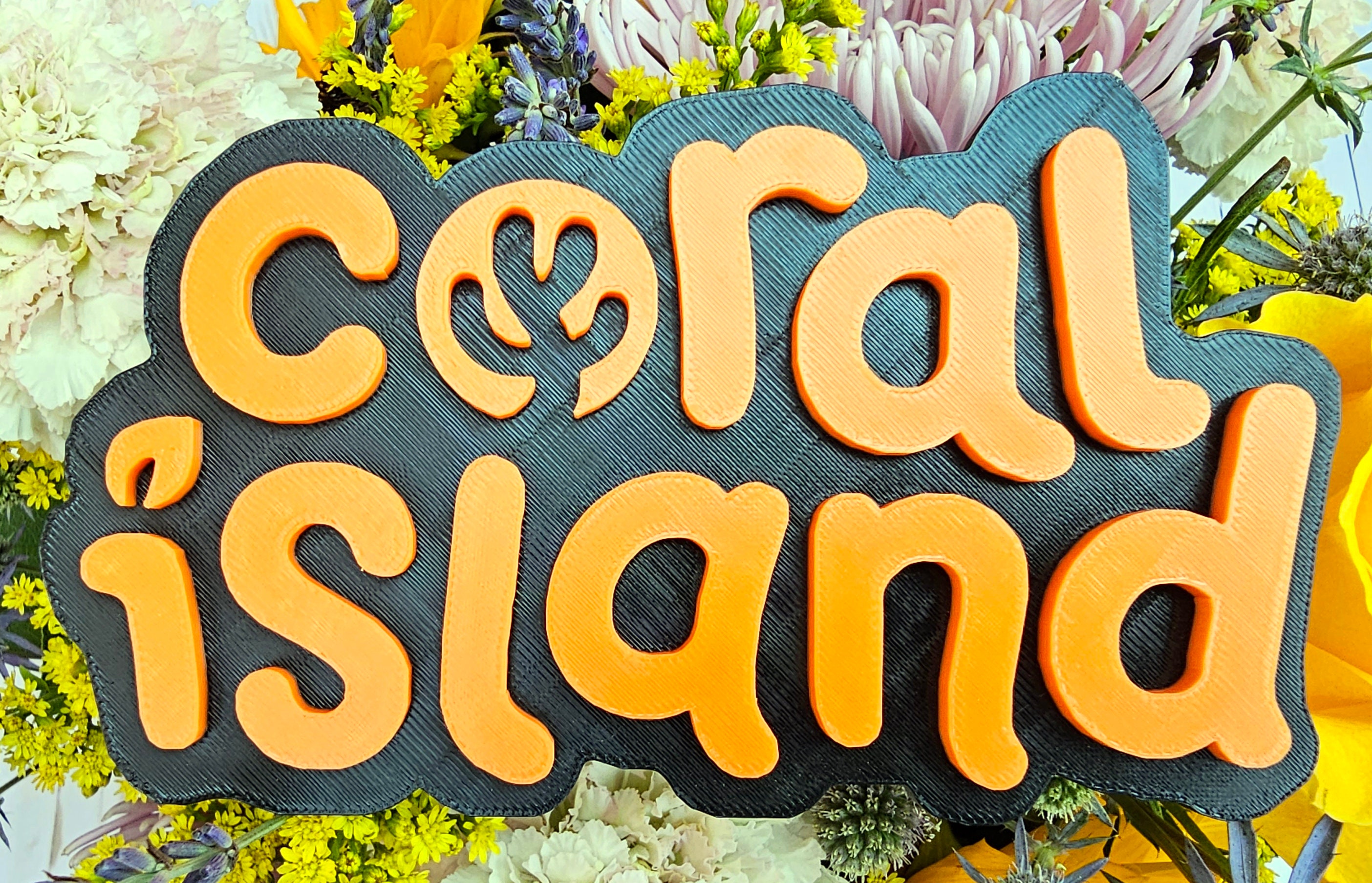 Coral Island Logo 5.5 Inches 3D Printed - Etsy
