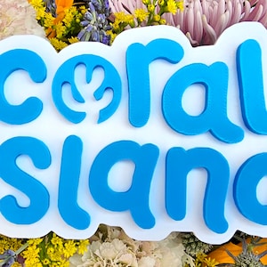 Coral Island Logo - 5.5 Inches (3D Printed) - Etsy