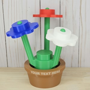 Giant Building Block Flowers, Life-size Brick Blooms With 3 Flowers ...
