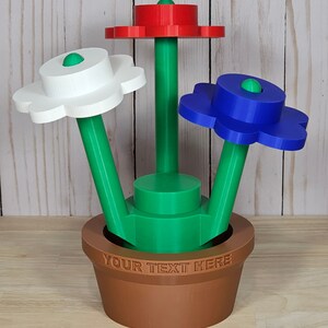 Giant Building Block Flowers, Life-size Brick Blooms With 3 Flowers ...