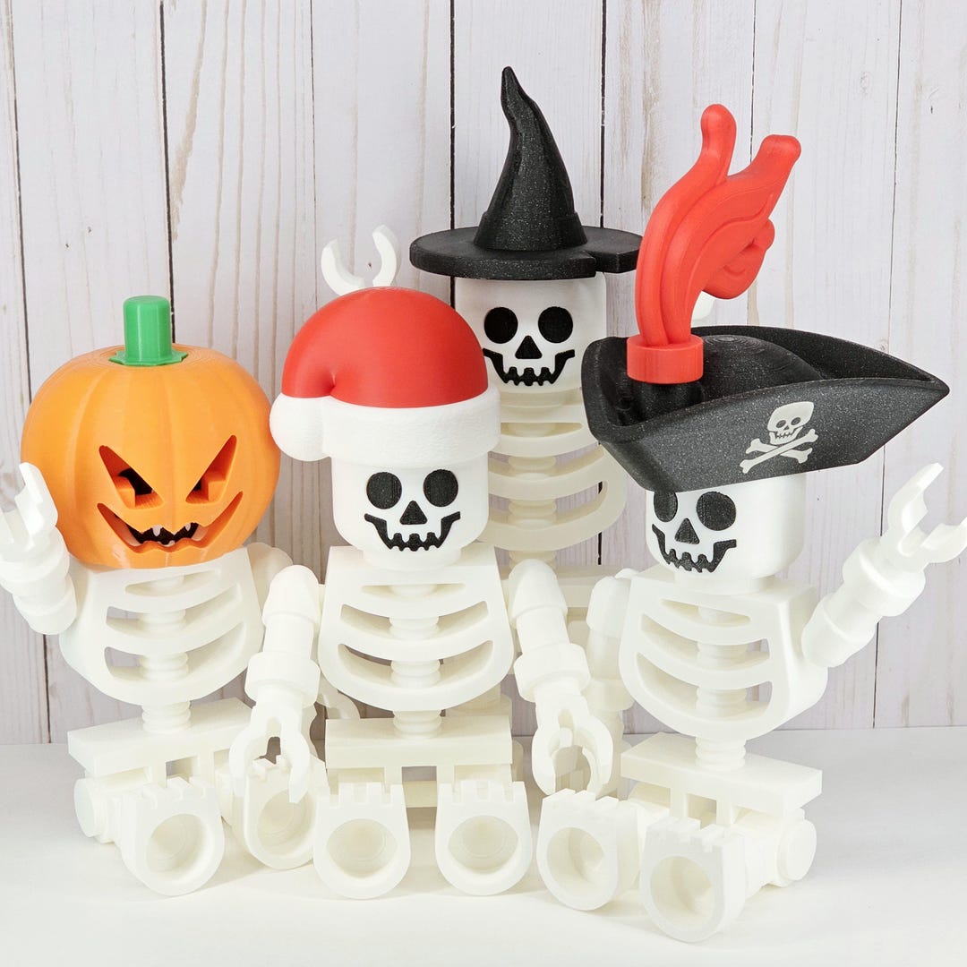 NEW! Hats for the Giant Building Block Skeleton! Choose Your Hat Style ...