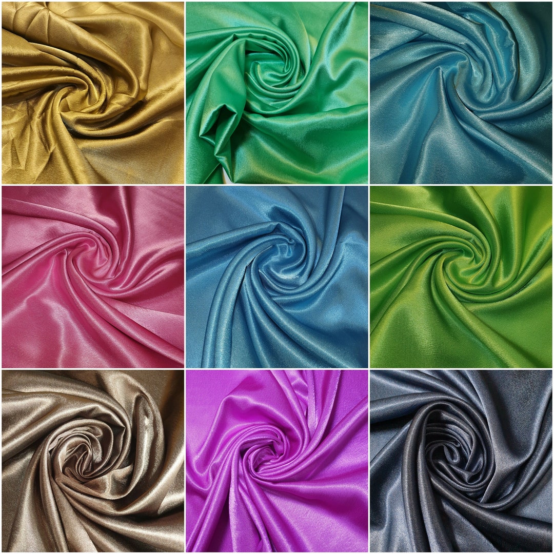 Crepe Back Silky Satin Fabric – Plain Luxury Dress, Craft & Wedding ...