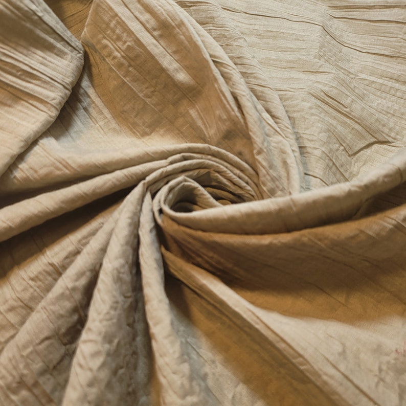 Creased Crinkle 100% Cotton Plain Fabric Material Crushed - Etsy