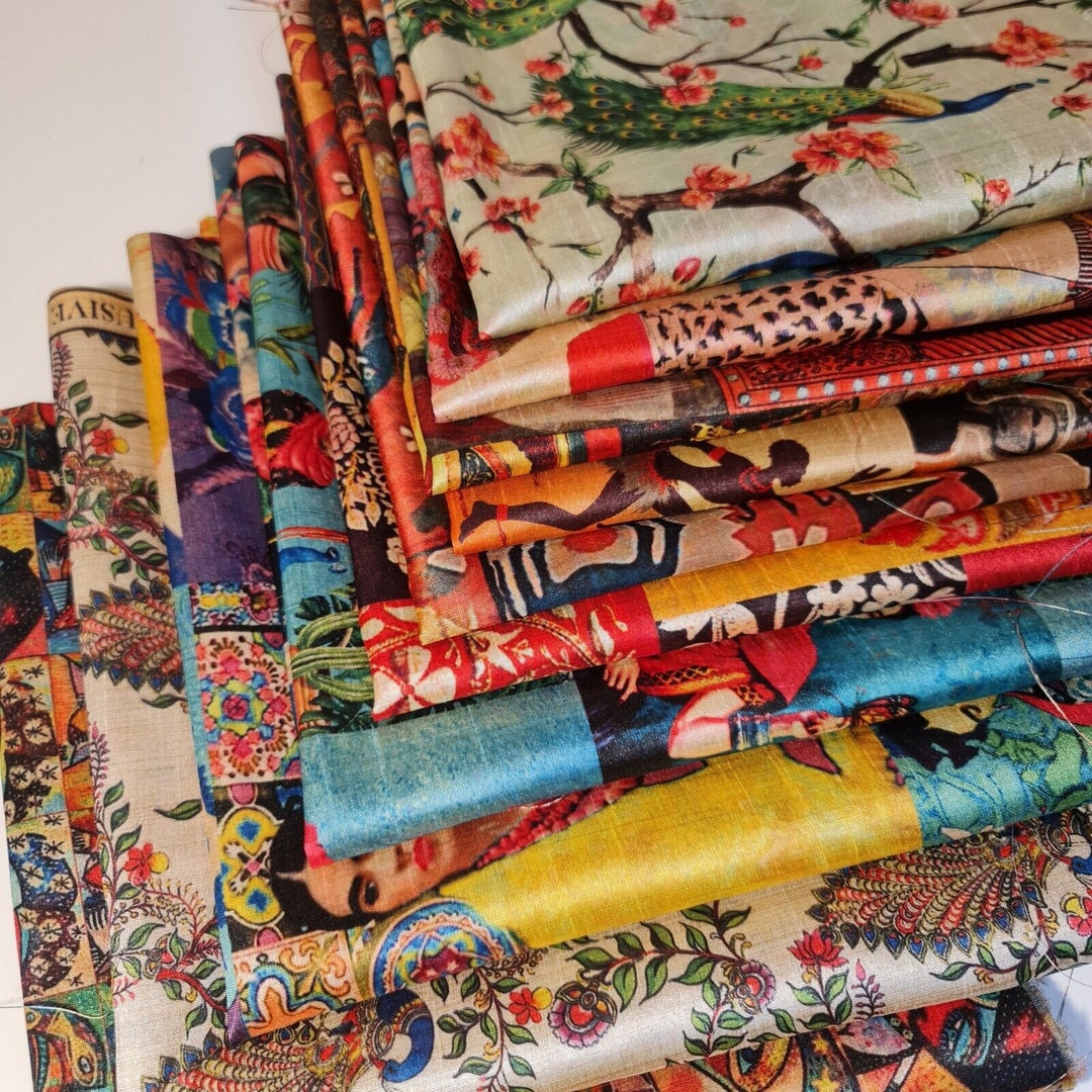Polyester Raw Silk Freda Kahlo Print Material Dress Craft - Etsy