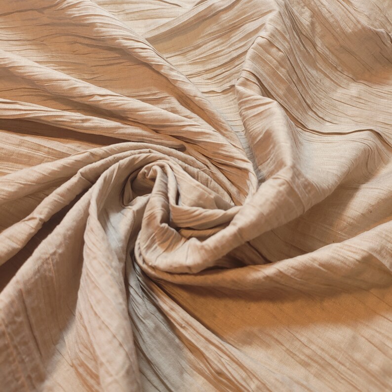 Creased Crinkle 100% Cotton Plain Fabric Material Crushed - Etsy