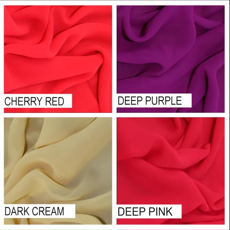 Stock Clearance Crepe Chiffon Sheer Fabric Wedding Dress Arch Craft ...