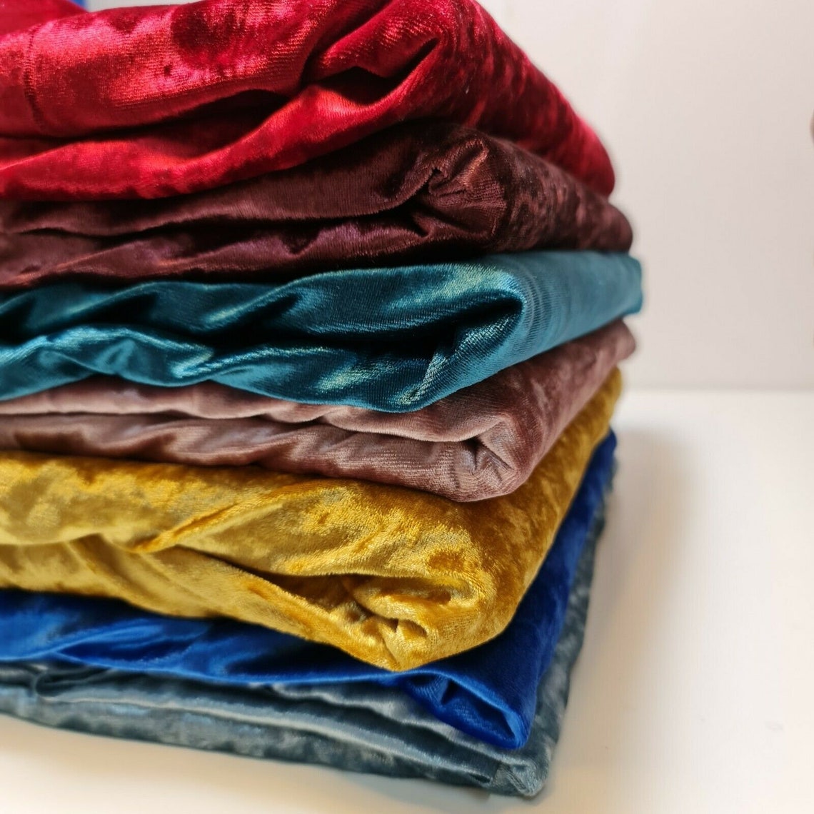 Plain Velvet Fabric Premium Crushed Stretch Dress Craft - Etsy UK