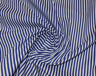 Royal Blue Stripe Fabric - Etsy