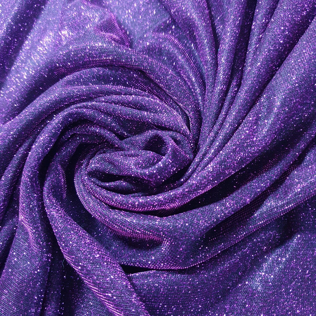 Deep Purple Shimmer Moonlight Shiny Stretch Glitter Nylon Backdrop ...