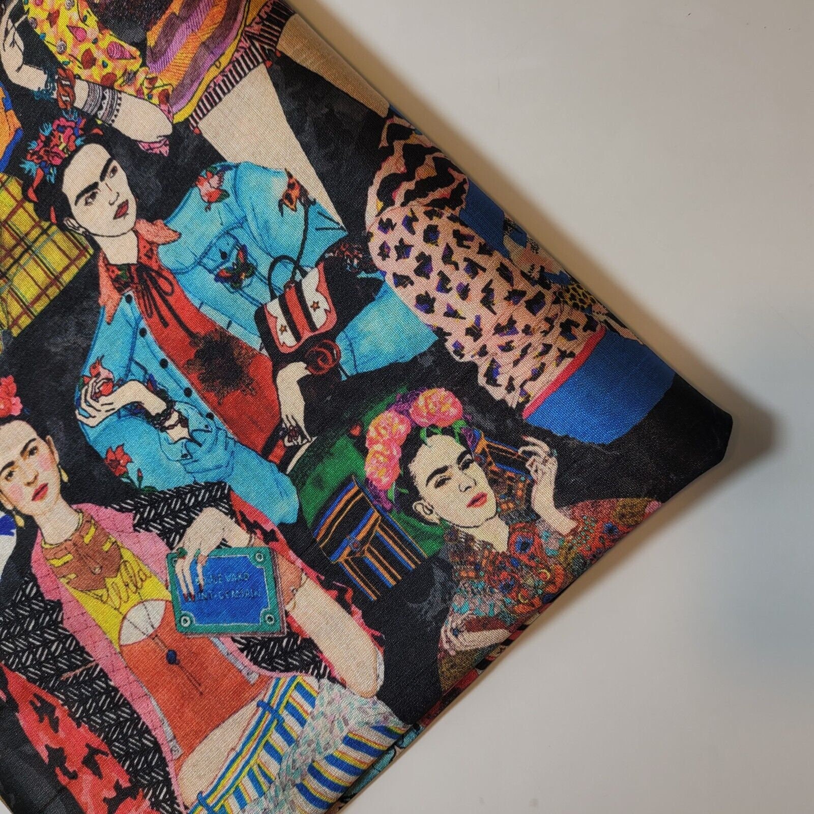 Polyester Raw Silk Freda Kahlo Print Material Dress Craft - Etsy