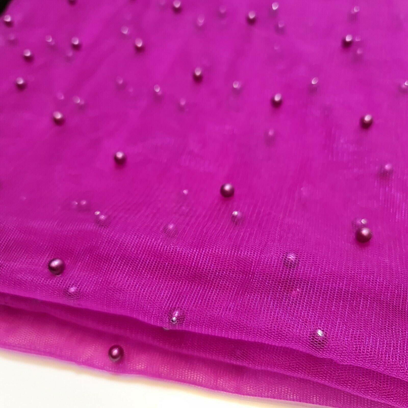 Tulle Beaded Pearl Lace Net Fabric Bridal Veil Wedding - Etsy UK