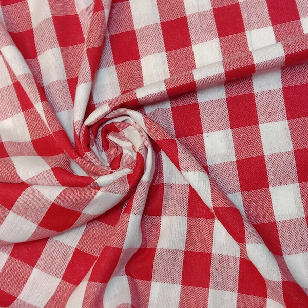 Gingham Upholstery Fabric - Etsy UK