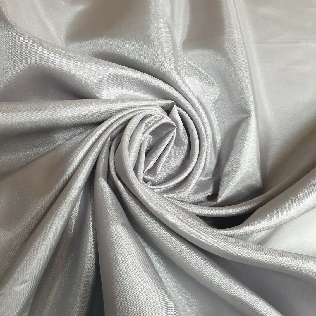Silver Grey Antistatic Dress Lining Fabric 100% Polyester 150cm 50 ...