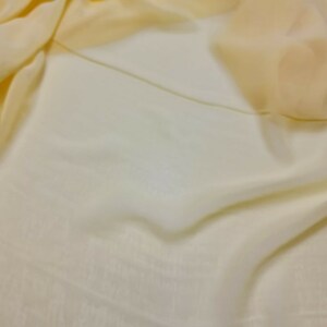 Yellow Chiffon Sheer Fabric Plain Soft Lightweight Polyester Dress ...
