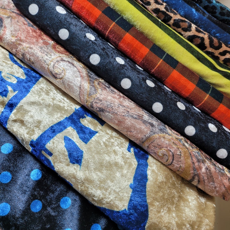 Velour Christmas Fabric - Etsy UK