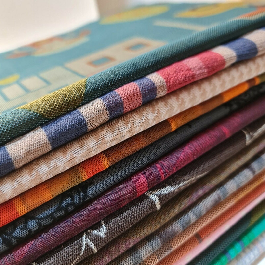 Power Net Fabric Premium Print Sheer 4 Way Stretch Mesh Lining Dress ...