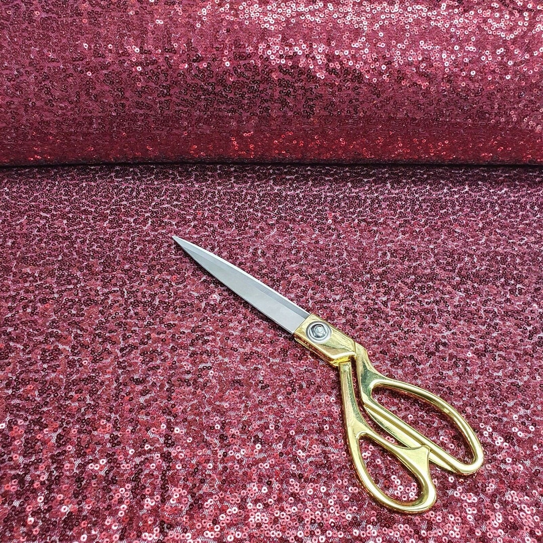 Maroon Sequin Fabric Sparkly Shiny Bling Material Cloth 130cm Wide for ...