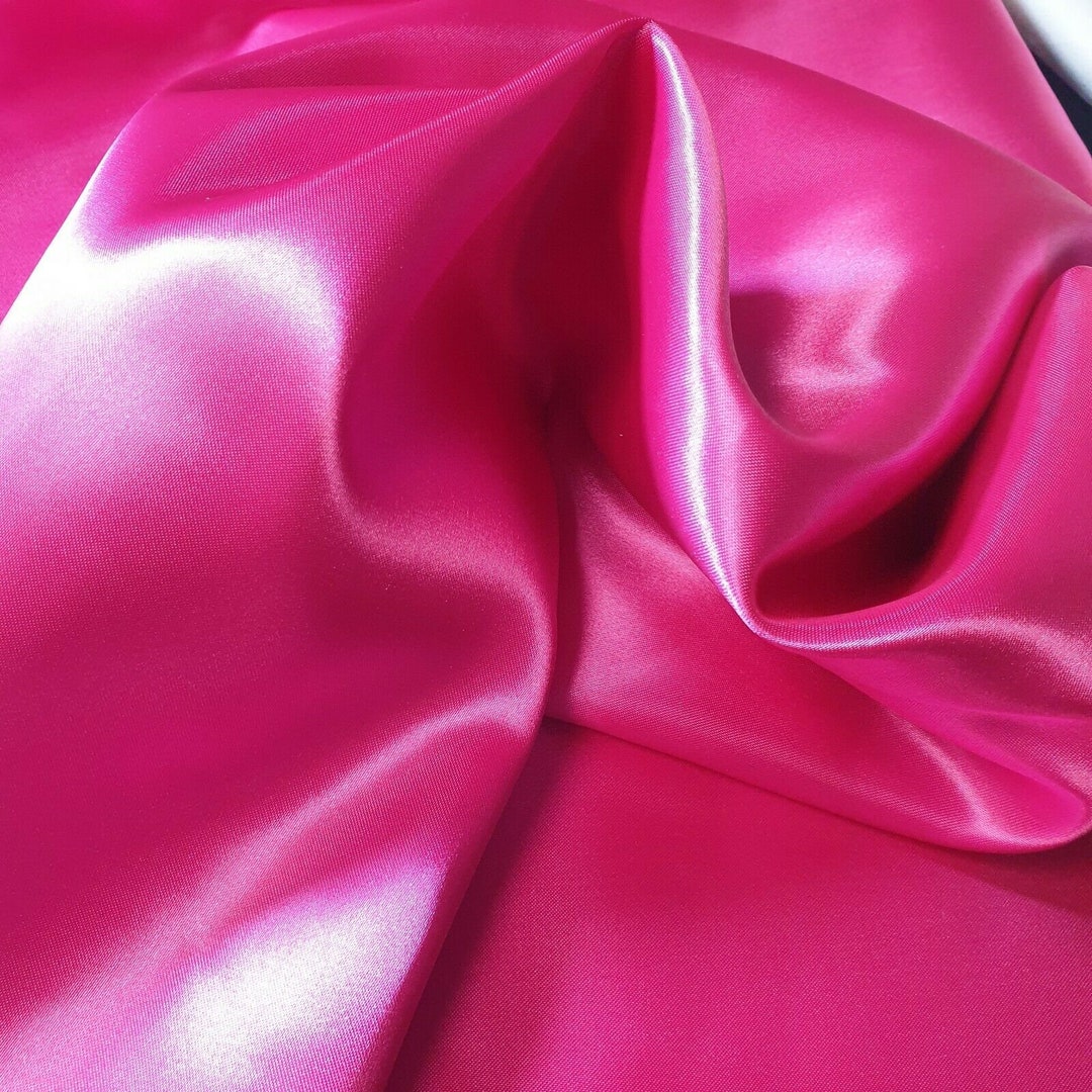 Silky Satin Fabric Dress Craft Fabric Plain Luxury Wedding Material 150 ...