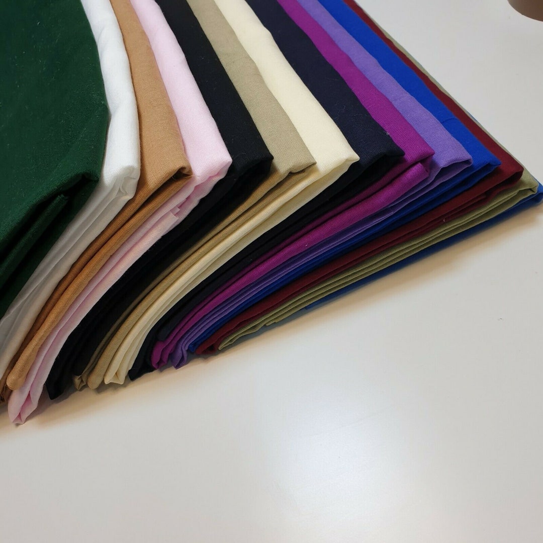 Buy 100% Cotton Voile Rubia Cambric Mercerised Plain Craft Dress Lining ...