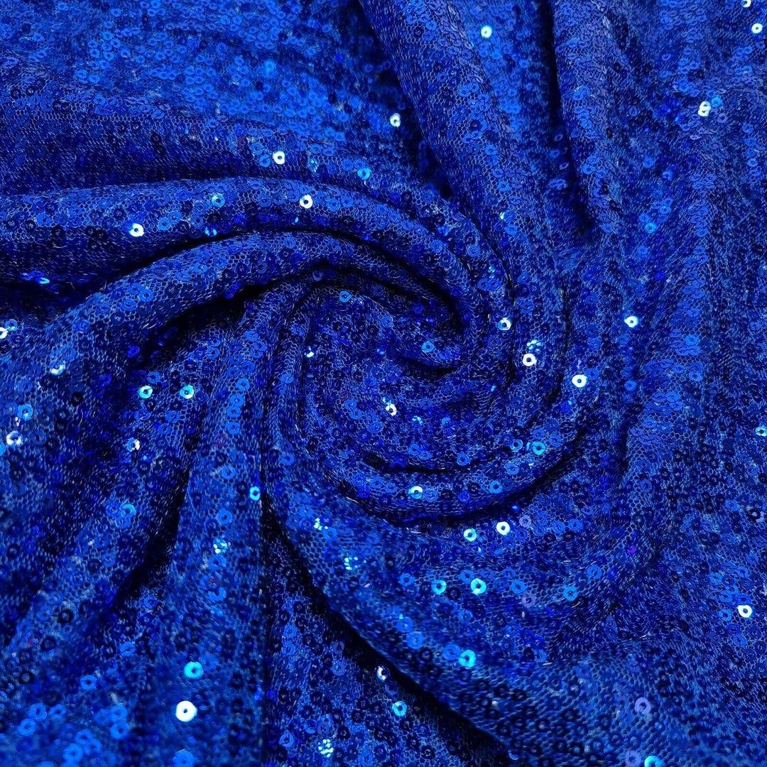 Royal Blue Sequin Fabric Sparkly Shiny Bling Dress Craft Drape Table ...