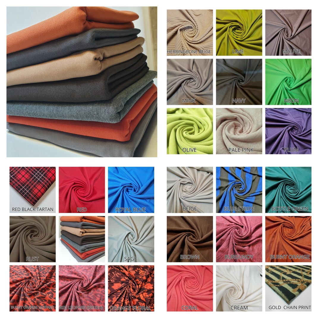 Clearance Ponte Roma Jersey Stretch Viscose Fabric Dress Craft Material ...