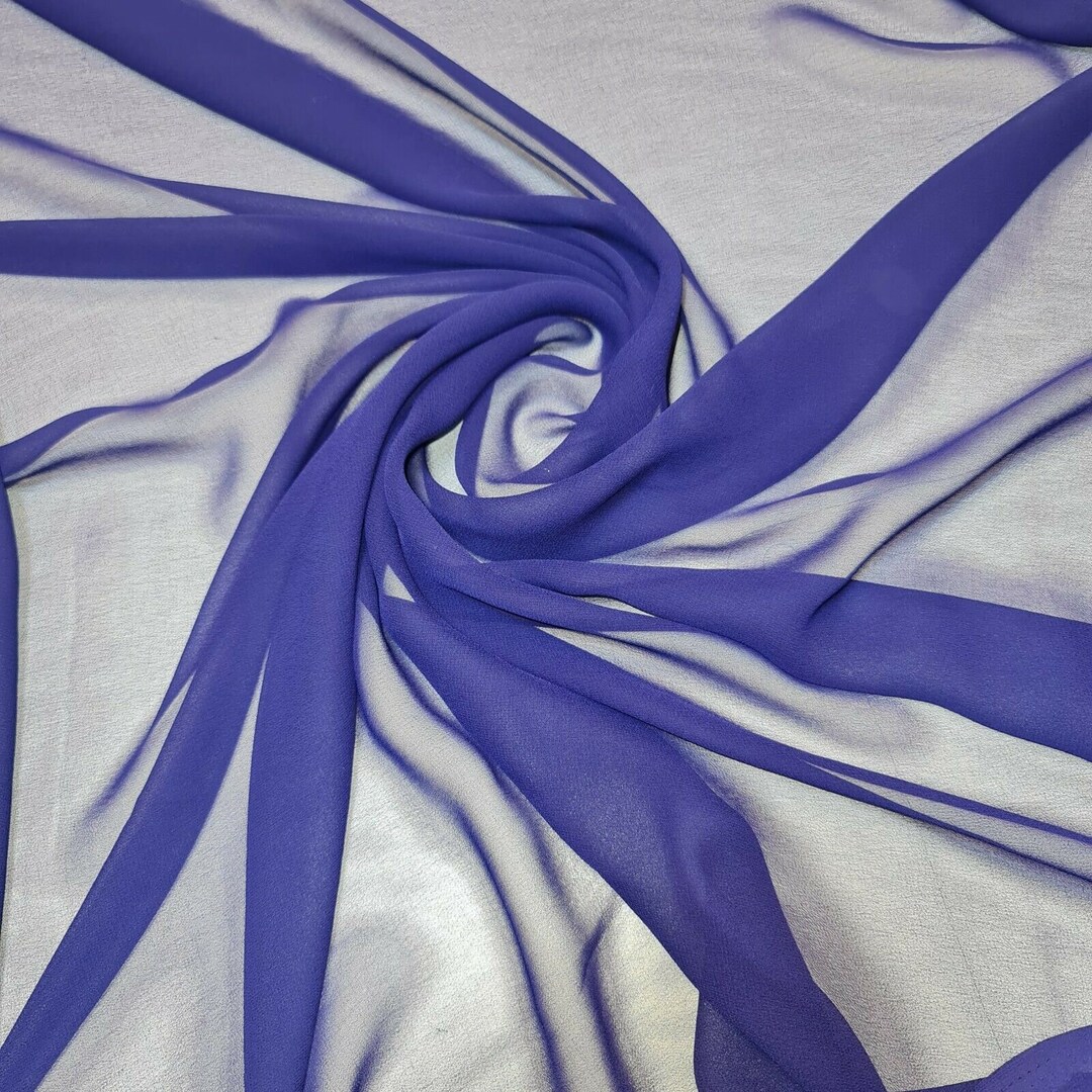 Schiere Poly Crepe Chiffon Stoff Semi-Transparent drapieren Kleid ...