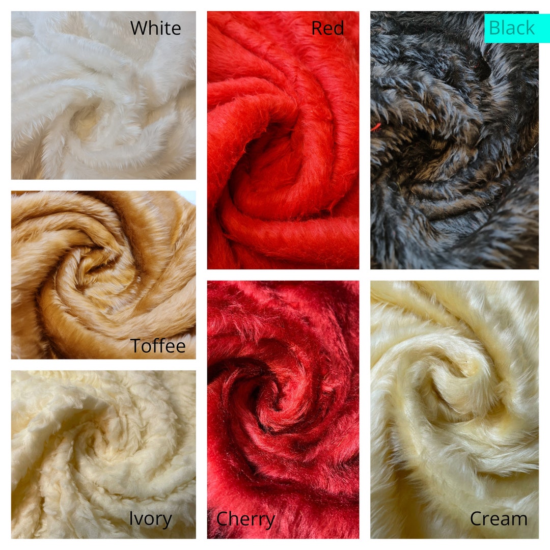 Soft Long Pile Faux Fur Material Furry Hair Cuddly Craft Christmas ...