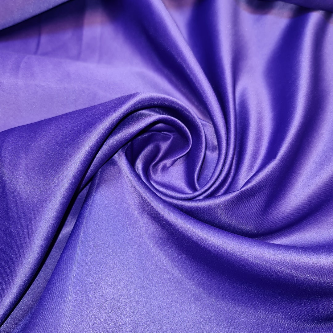 Purple Superior Dull Duchess Bridal Satin Material Wedding Dress Craft ...