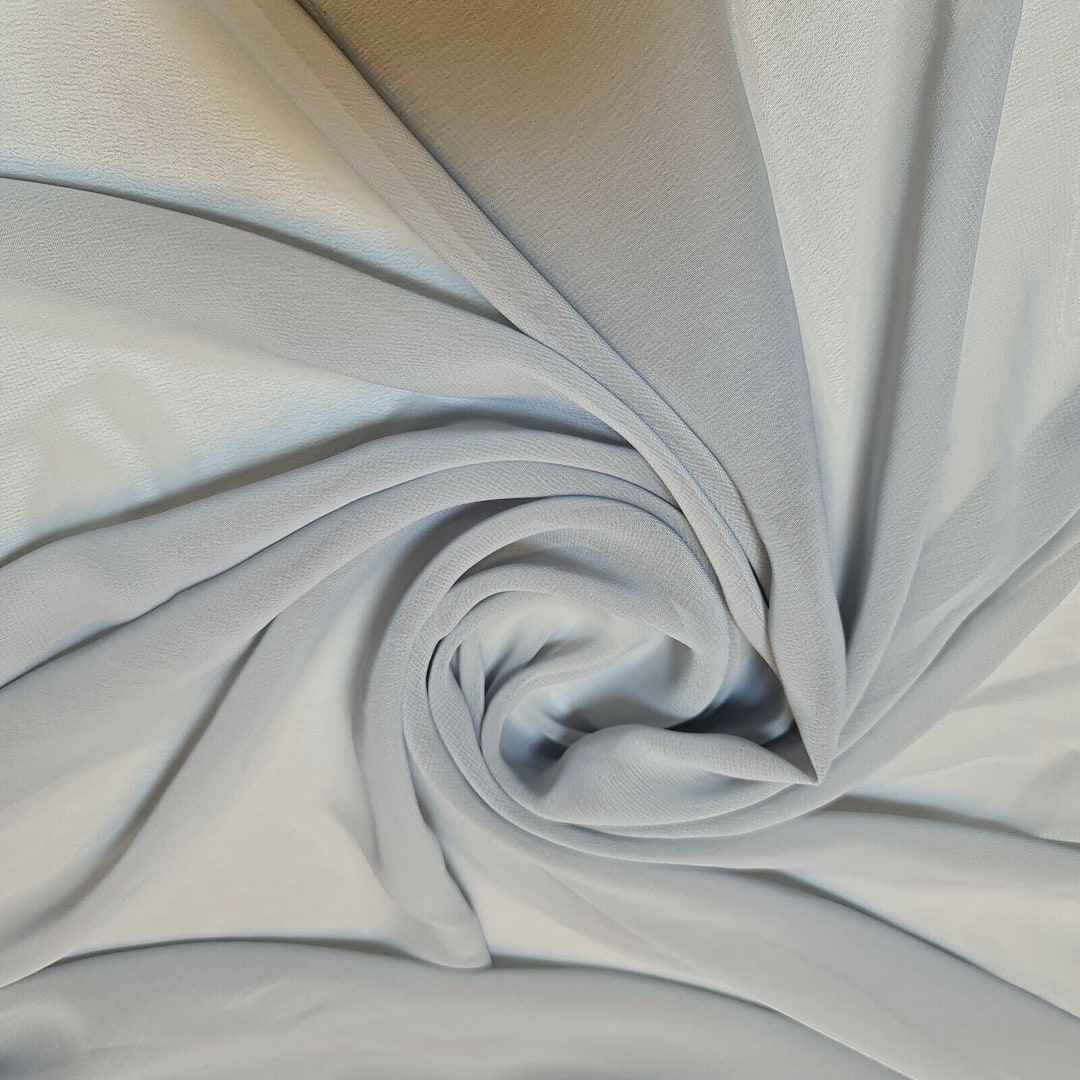 Sheer Poly Crepe Chiffon Fabric Semi-transparent Drape Dress Craft ...